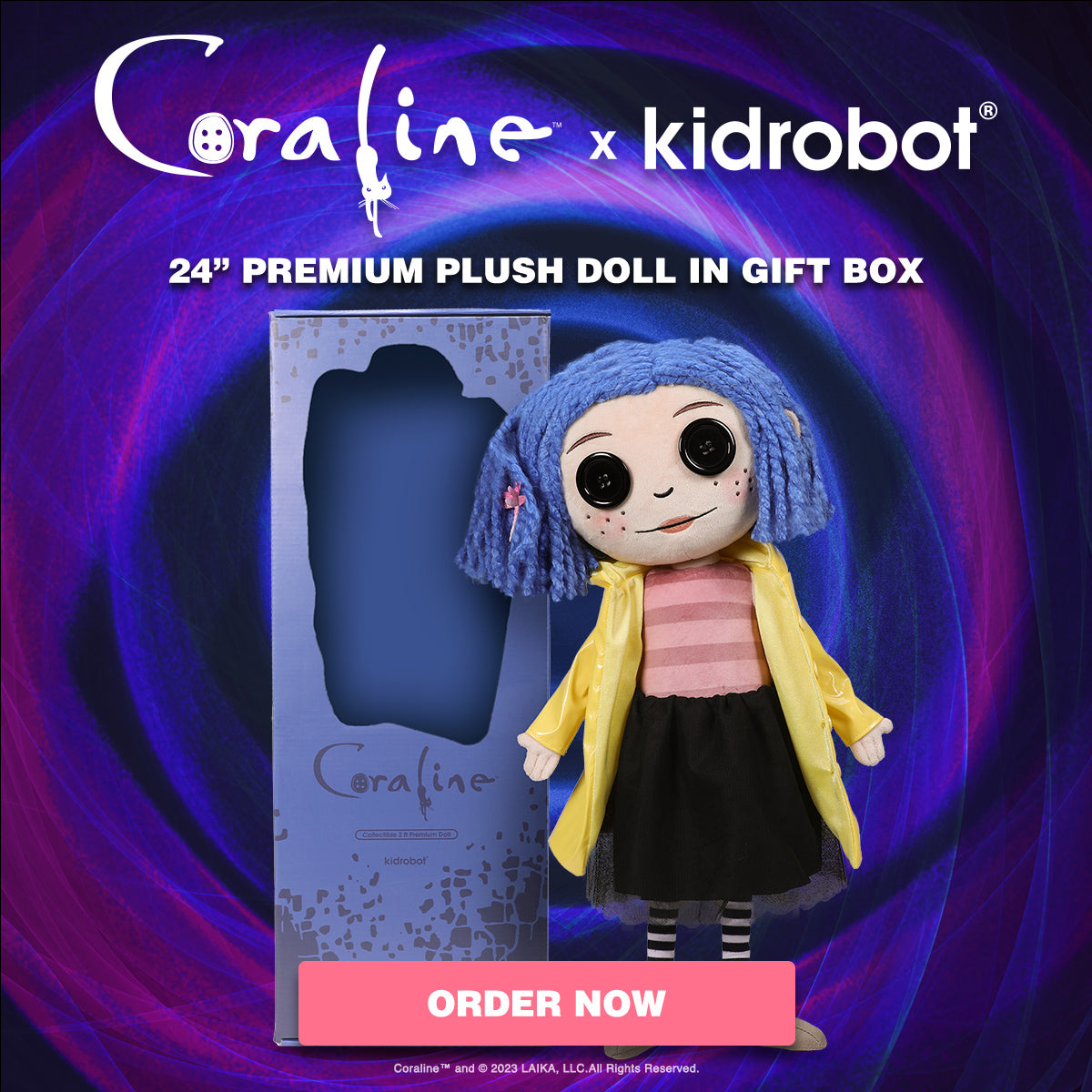 Coraline Plush Toys, Stuffed Dolls from the Coraline Movie - Kidrobot ...