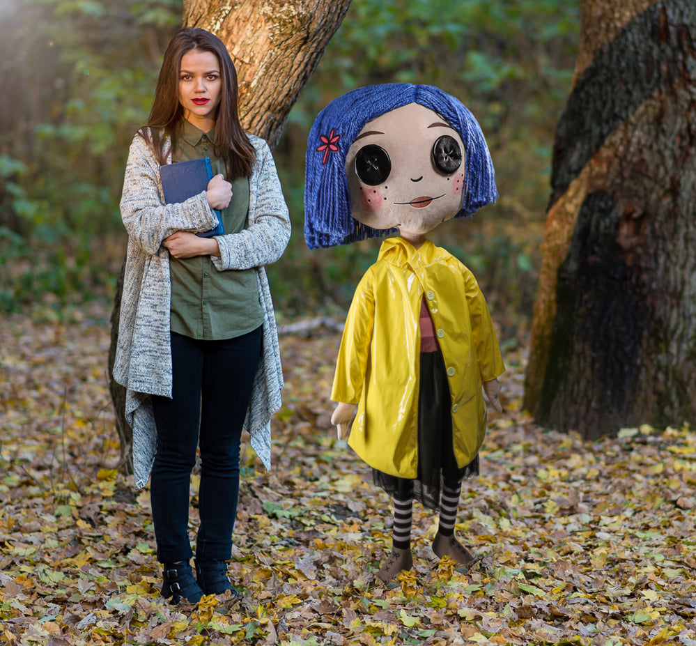 Coraline with Button Eyes Life-Size Plush Doll (PRE-ORDER) - Kidrobot