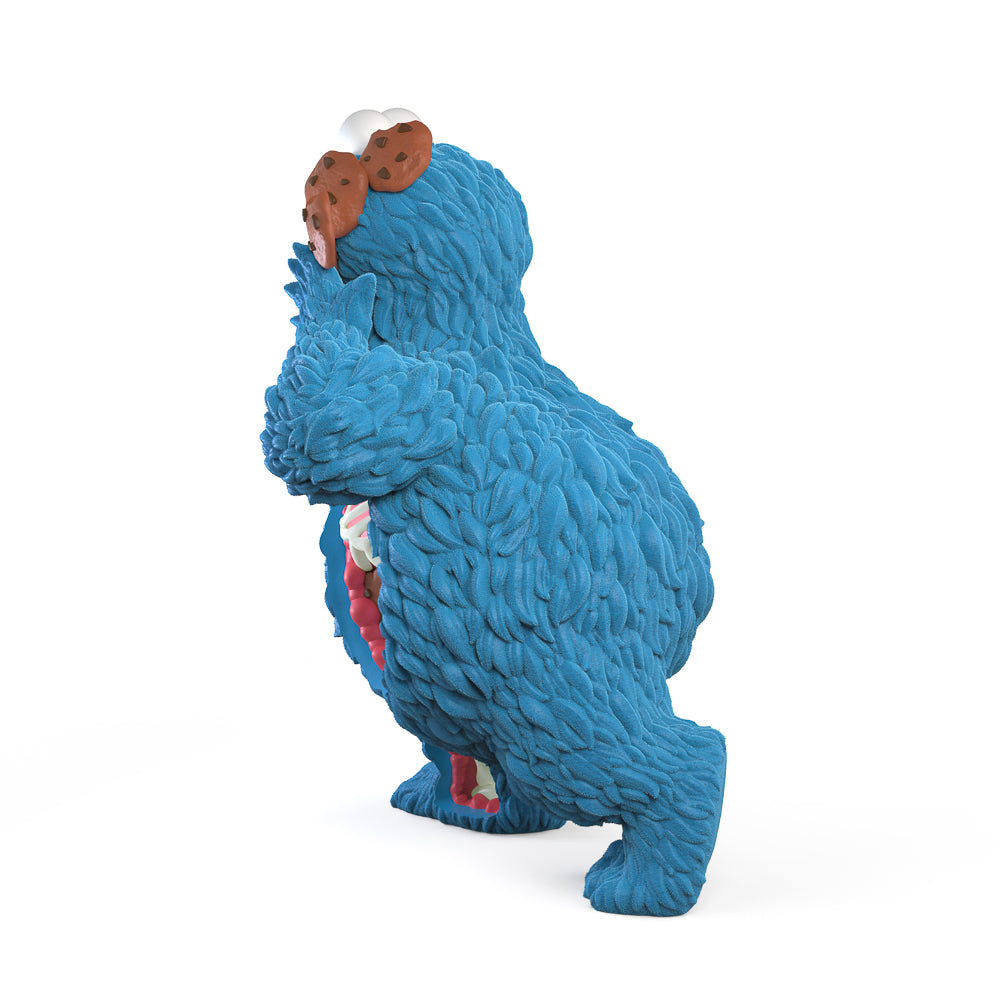 Sesame Street - Kaiju Anatomy Cookie Monster 8" Flocked Vinyl Art Figu ...