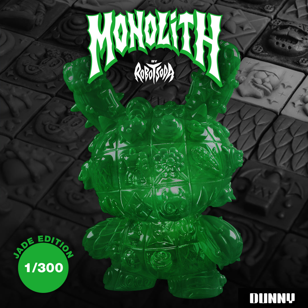 MONOLITH Dunny 8" Sculpted Vinyl Art Figure by ROBOT SODA - Jade Editi ...