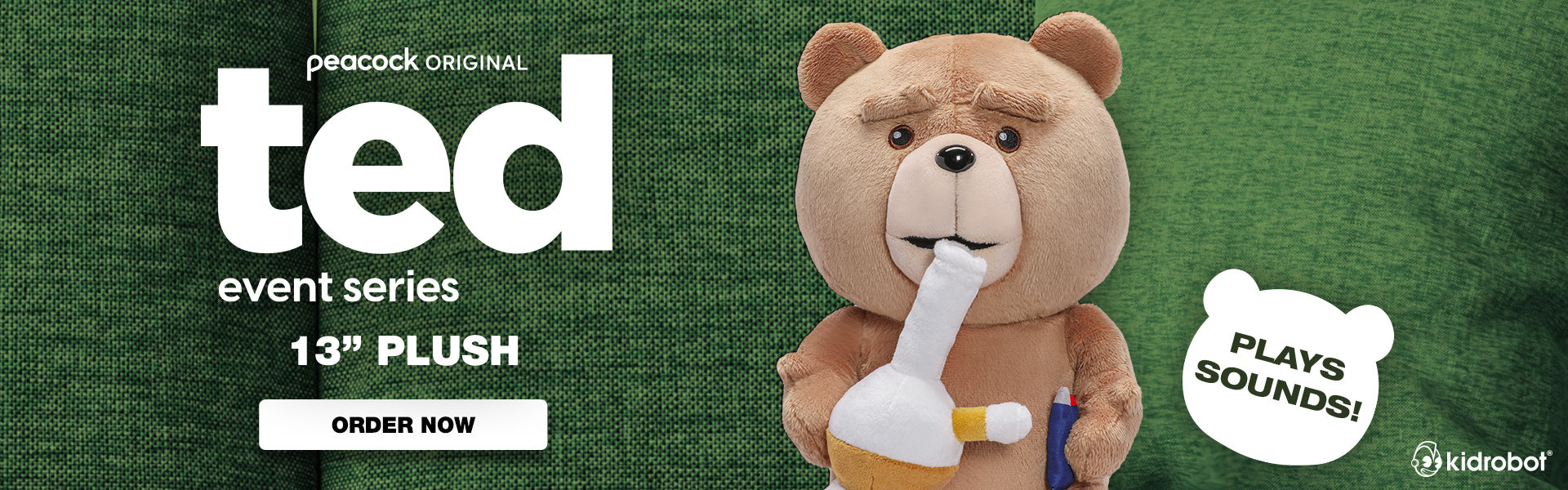 Kidrobot x Ted (TV Show): Adult Plush & Funny Collectibles | Kidrobot