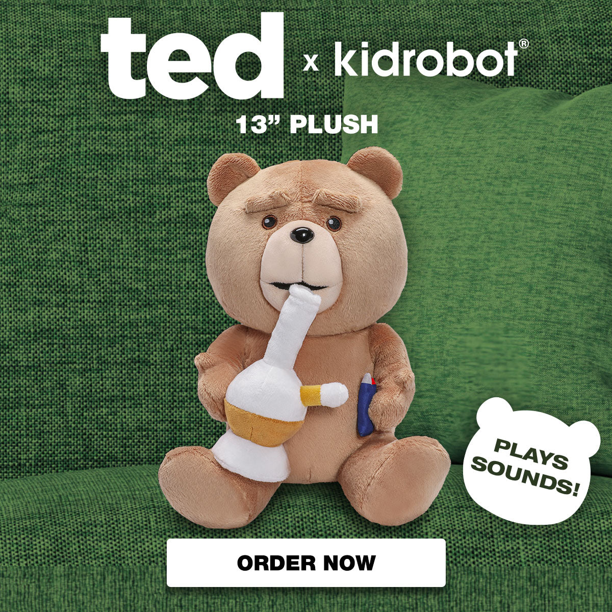 Kidrobot x Ted (TV Show): Adult Plush & Funny Collectibles | Kidrobot
