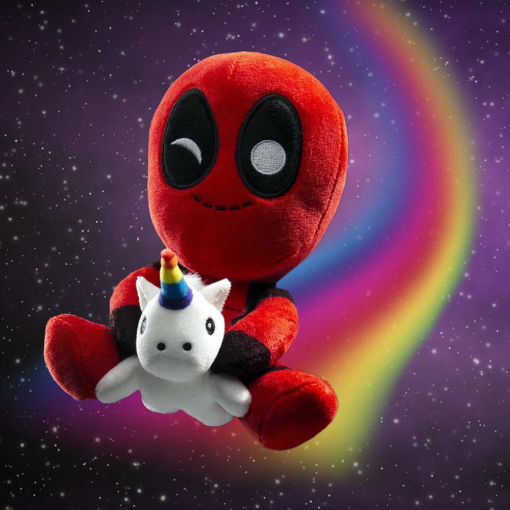 Marvel Deadpool Riding a Unicorn Plush by Kidrobot | Kidrobot