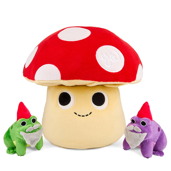 13" Interactive Plush Mushroom with Frog Gnomes by Kidrobot | Kidrobot
