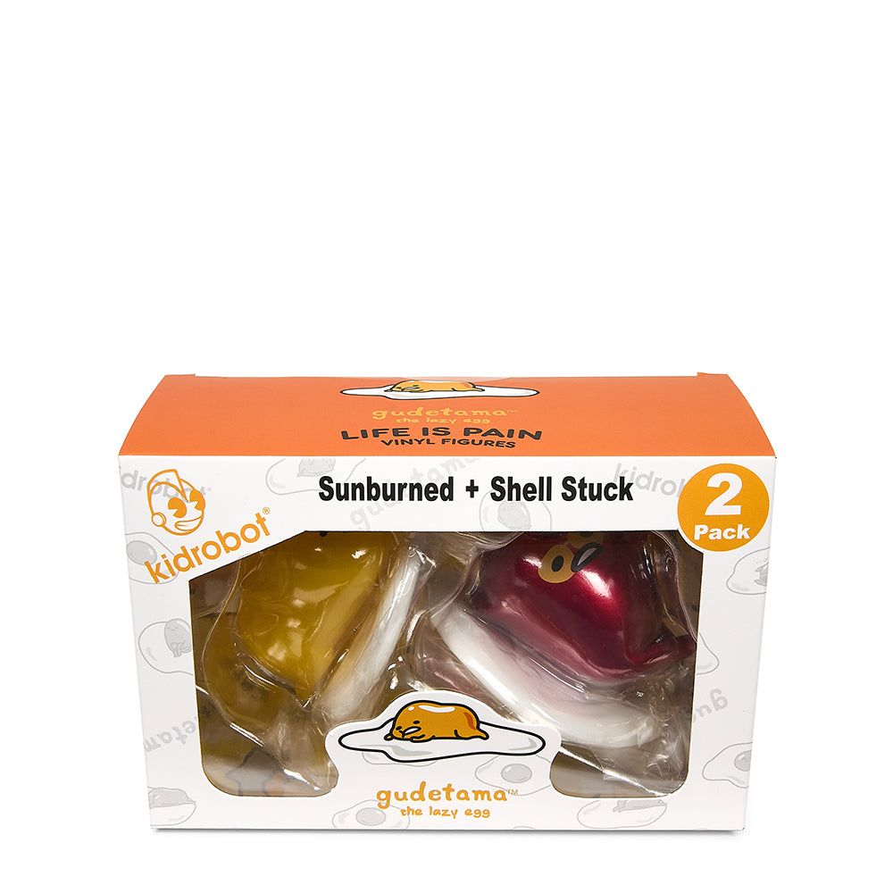 Gudetama the Lazy Egg Life is Pain Vinyl Figure 2-Pack | Kidrobot