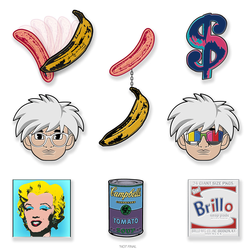 Andy Warhol Deluxe Enamel Pins by Kidrobot | Kidrobot