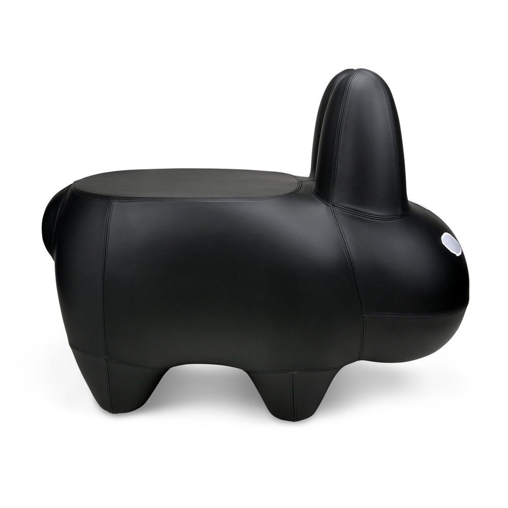 Kidrobot Art Giant Leather Smorkin' Labbit Stool - Black Edition | Kidrobot