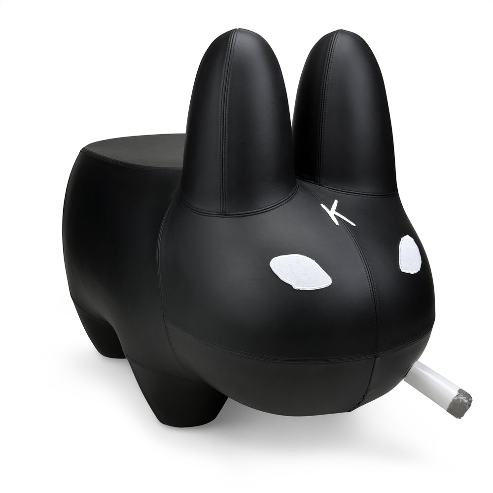 Kidrobot Art Giant Leather Smorkin' Labbit Stool - Black Edition