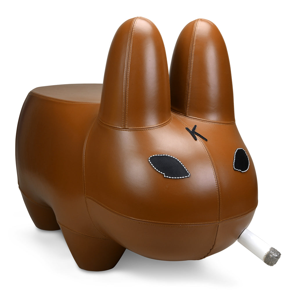 Kidrobot Art Giant Leather Smorkin' Labbit Stool - Brown Edition | Kidrobot